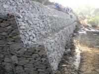 China 1mx1mx1m Gabion Mesh Basket /  Box Assembled For Flood Control for sale