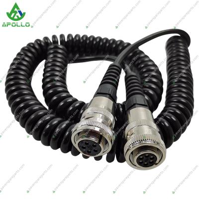 China APOLLO HA90C Cable 1M Spiral Cable HA90C Level Sensor Cable for Asphalt Paver for sale