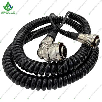 China APOLLO 360-6702 Cable 1.5M Spiral Cable AF655F Ultrasonic Level Meter Connection for Asphalt Paver for sale