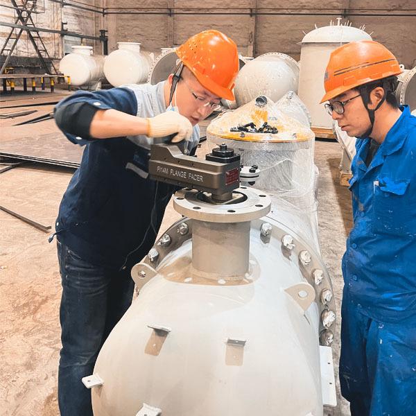 Quality 14 Inch Manual Flange Facing Machine Powerful High Precision for sale