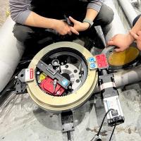 China FE12 On Site Flange Facing Machine 12 inch OD Mounted Pneumatic Electric for sale