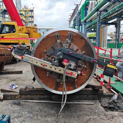 China 80 Inches Flange Milling Machine Flange Facer Equipment High Durability for sale