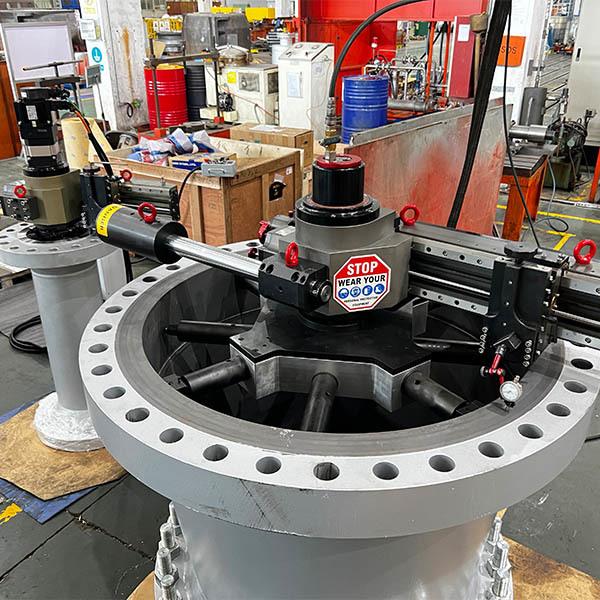 Quality 12.6–59 Inches Large Diameter High Efficiency Flange Resurfacing Machine and ID Mount Flange Facer for sale