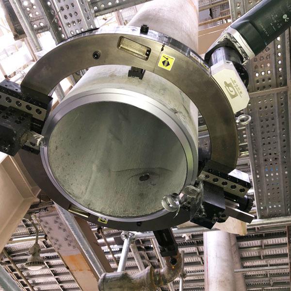 Quality 12" OD Cold Cutting Pipe Machine Clamshell Steel Pipe Beveling Machine for sale