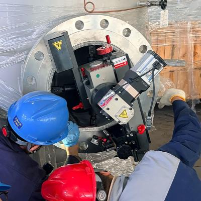 China FI26 Portable Flange Facer – ID-Mounted Flange Facing Machine for 120–700 mm On-Site Repair with Pneumatic / Electric Servo Drive for sale