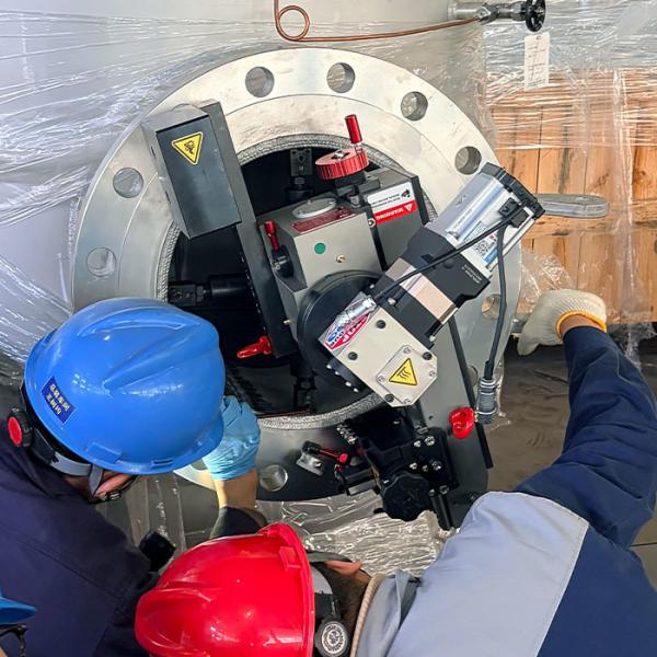 Quality FI26 Portable Flange Facer – ID-Mounted Flange Facing Machine for 120–700 mm On-Site Repair with Pneumatic / Electric Servo Drive for sale
