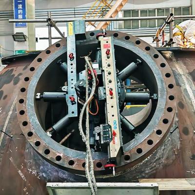 China FI80 Large-Diameter ID Mounted Flange Facing Machine with Pneumatic and Electric Drive Options for 26–80 Inch Flanges for sale