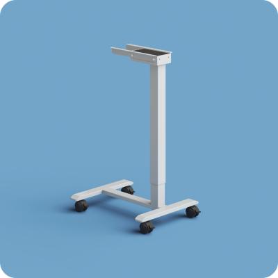 China Single Motor Rolling Desk Frame One Reversed Column With 2 Stages Side Table 40KG Max Load for sale