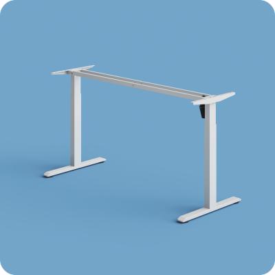 China 100KG Load  Single Motor Standing Desk Frame 2 Standard Legs With Expandable Double Crossbar for sale