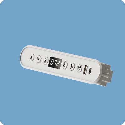 China Embedded Standing Desk Controller With Six Key ONE USB + ONE TYPE-C | Alarm Clock for sale