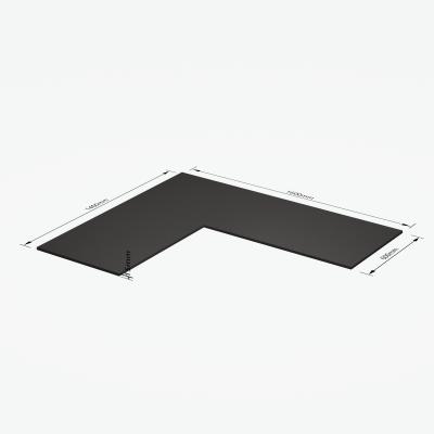 China Customized Black Corner Desk Table Top With Smooth Surface 15mm/25mm for sale