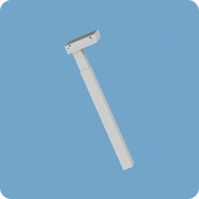 China 55*55mm Simple Compact Adjustable Electric Table Lifting Column Standard Square Column With 2 Stages for sale