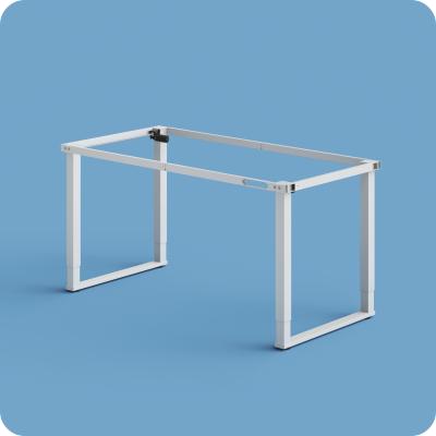 China Electric Adjustable Height Workbench Frame Dual Motors 4 Leg Desk Frame 100KG Max Load for sale
