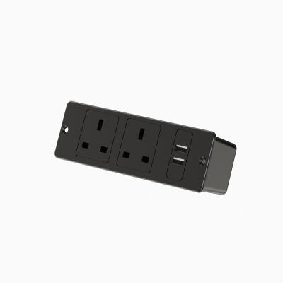 China British Desk Mounted Sockets 2 Outlets  2 USB Standing Desk Parts for sale