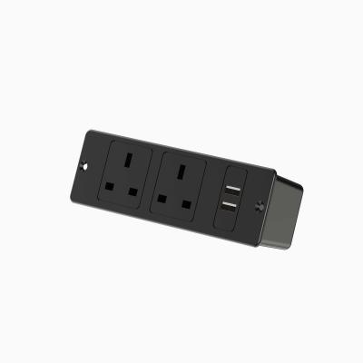 China British Desk Mounted Sockets 2 Outlets  2 USB Standing Desk Parts for sale