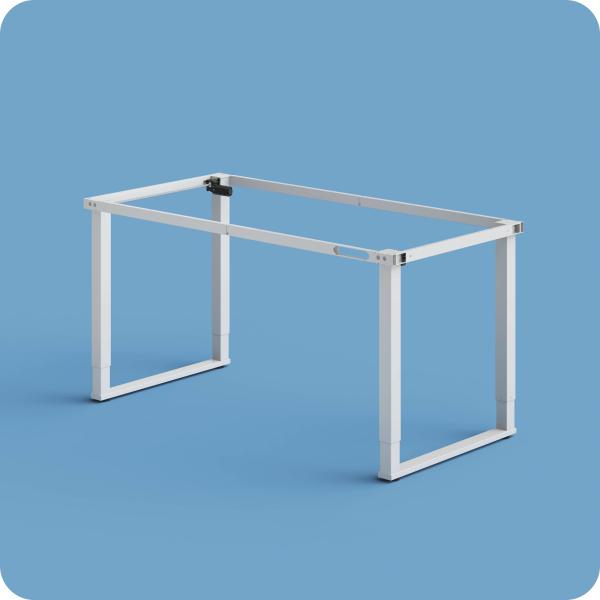 Quality Electric Adjustable Height Workbench Frame Dual Motors 4 Leg Desk Frame 100KG Max Load for sale
