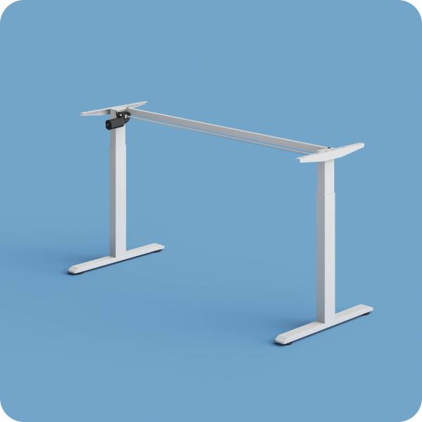Quality 80KG Load Stable Electric Height Adjustable Standing Desk Frame With Fixed Single Crossbeam for sale