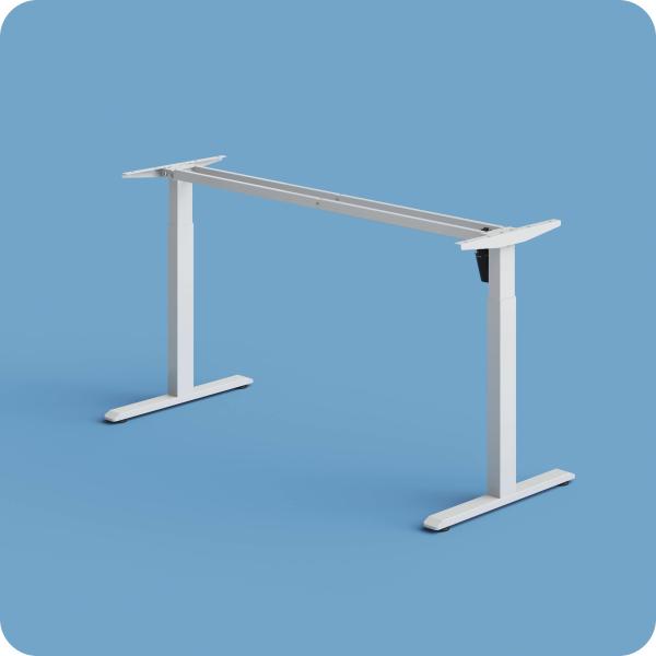 Quality 80KG Load  Single Motor Standing Desk Frame 2 Standard Legs With Expandable Double Crossbar for sale