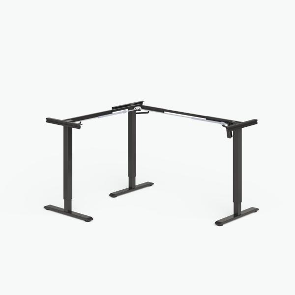 Quality Aluminum Alloy Corner Standing Desk Frame For Modern Home 80KG Max Load Easy To Move for sale