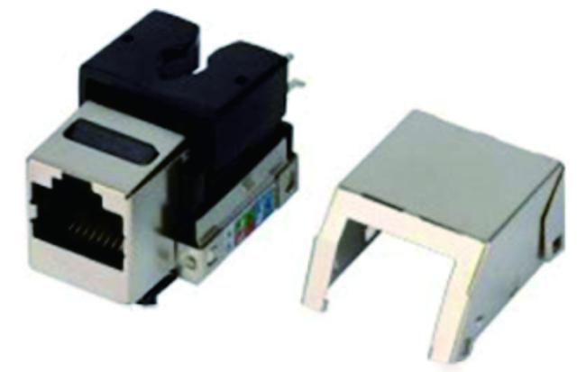 Cat.5e cat6 RJ45 Shielded Keystone Jack zc 1129