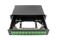 Fiber Optic Horizontal Splice Closure Black White 12