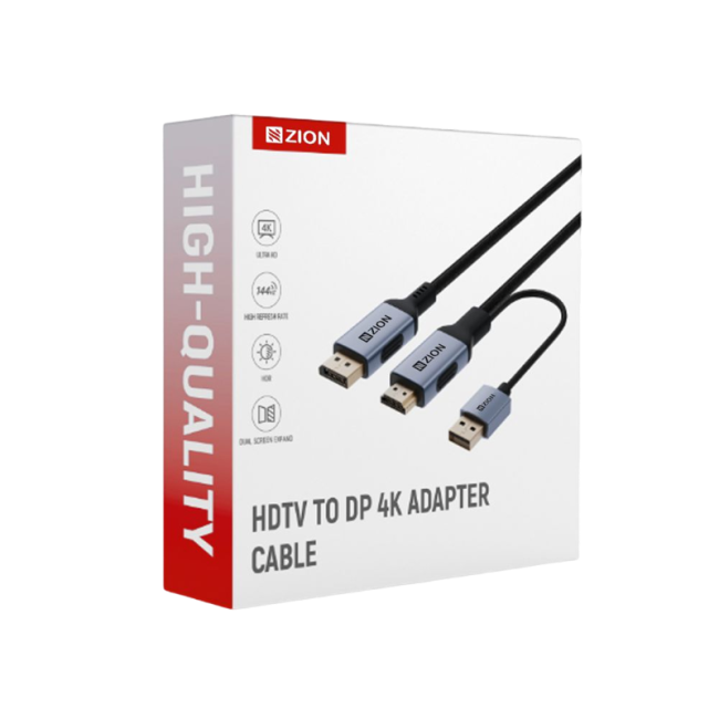 ZC140-4K HDMI to DP Cable packing