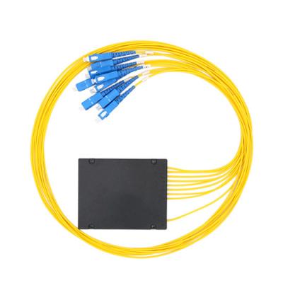 Китай Тип коробки ABS Splitter оптического волокна PLC одиночного режима Splitter 1×8 PLC оптически с соединителем SC (7233212) продается