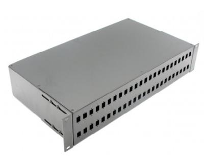 China 2U 19인치 빈 고정 랙 마운트 파이버 패치 패널 for sale