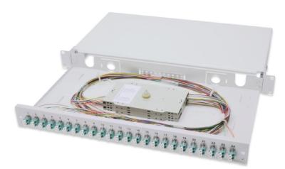 China 1U 19inch Full Loaded Slide Drawer Rack mount patch panel for sale