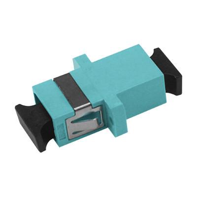 China Adaptador SC OM3 SX con adaptador/acoplador de fibra óptica con brida en venta