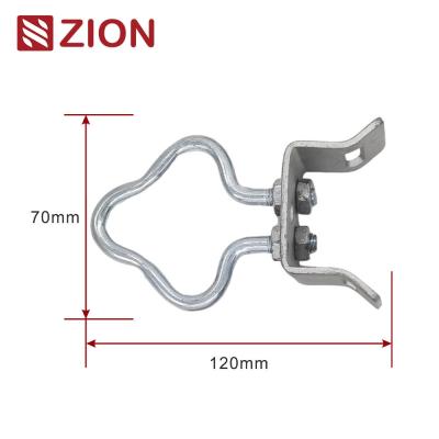 China ZCGSC-07 - Hot Galvanized Steel Plum Blossom Type Pole Bracket Anchor with Hoop Retractor for FTTH for sale