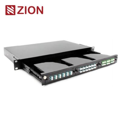 1U FHD MPO&MTP-LC 72F Slide Rail Rack mount patch panel-Modular design