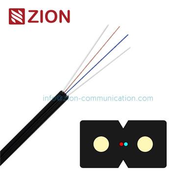 평면 형상 FTTH 자가 지원 단일모드 1 2 4 핵심 드롭 케이블 2.0x3.0 LSZH