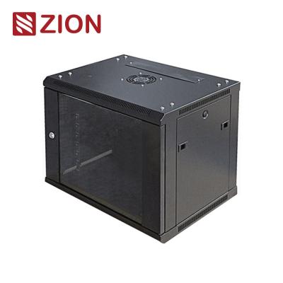 China ZM-B Single Section Wall Cabinet with 60kg Loading Capacity, 180° Glass Front Door, and Adjustable Mounting Rails for Network Rack for sale