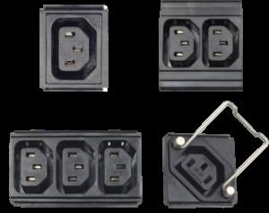 China PDU Socket Modules with IEC C13/C19/C20, Global Socket Types, and IEC 60309 Industrial Sockets for Rack PDU Customization for sale