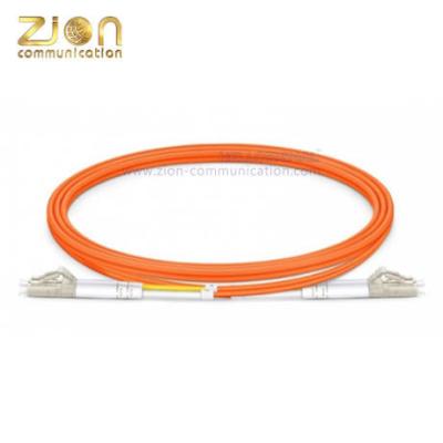 China OM1 Orange Lc Upc Patch Cord Duplex Multimode PVC 2.0mm 2m Length for sale