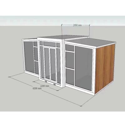 China Villa 2 Bedrooms Luxury Prefabricated Container House 20 40ft Expandable Container Homes for sale