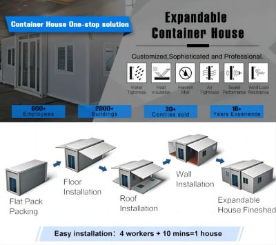 Cina Supporto tecnico online Casa container espandibile prefabbricata per abitazioni di lusso in vendita