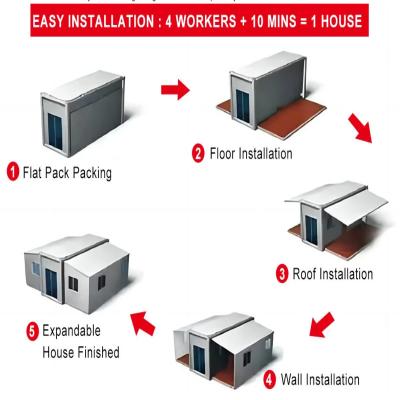 Cina Case prefabbricate Casa in container espandibile con 3 camere da letto e facile installazione in vendita