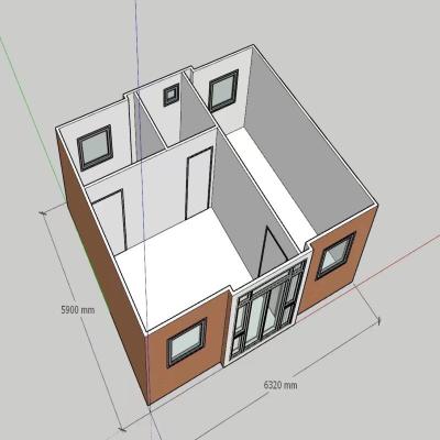 Cina Villa personalizzata modulare lussuosa facile assemblaggio Prefabbricato contenitore casa espandibile in vendita