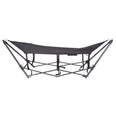 Cina Traditional anti-rollover hammock foldable camping chair includes removable sunshade side pocket with cup holder in vendita