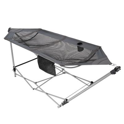 Cina Traditional Patio Hanging Hang Hammock Chair Portable Folding Outdoor Cradle with Cup Holder in vendita