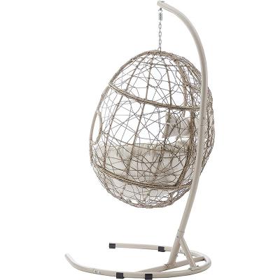 Cina Traditional egg shape rattan chair designed for indoor or outdoor use with hand - woven resin all weather wicker in vendita