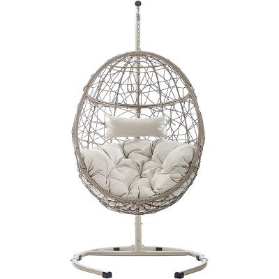 Cina Classic traditional egg shape rattan chair with handles along the front edge adds a cool bohemian aesthetic to any space rattan chair in vendita
