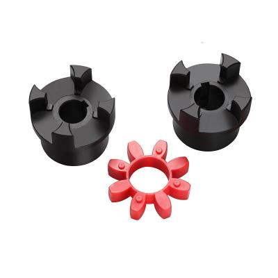 China XTC Power Transmission Parts Flexible rubber camlock spider Elastomer Curve jaw Motor shaft coupling for Oil Pump for sale