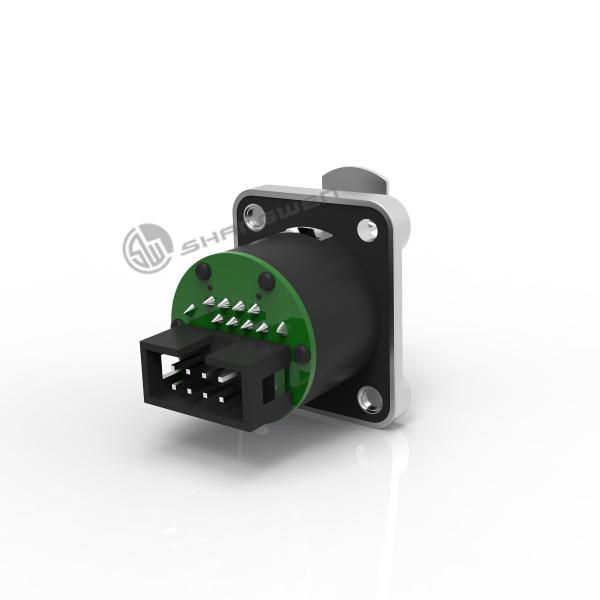 IP44 Rj45 コンネクタ 産業用溶接器 男性 女性 8ピン ホーン 直結