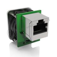 China Cat 5e Rj45 Ethernet Chassis Connector D Shape Panel Industrial for sale