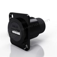 China Ip65 Waterproof Panel Mount Connector 4 Pin Audio Video Connector For Data Cable for sale