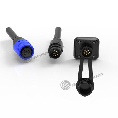 China Industriële 9 pin waterdichte aansluiting Mannelijke stopcontact IP67 aansluiting Te koop
