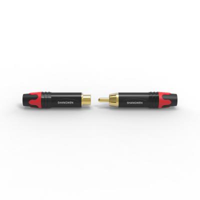 Cina RCA Audio Male Plug Connector 1000 MOhm con isolamento da saldatura in vendita